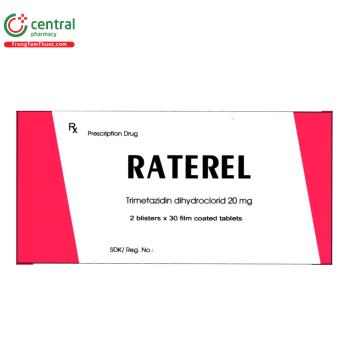 Thuốc Raterel 20mg - Điều trị triệu chứng đau thắt ngực ổn định
