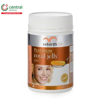Rebirth life Platinum royal jelly 1000mg - Hỗ trợ làm đẹp da, tăng ...