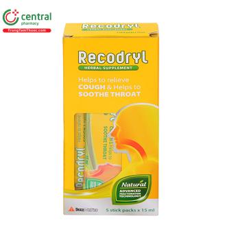 Siro Recodryl hỗ trợ giúp giảm ho, làm dịu cổ họng