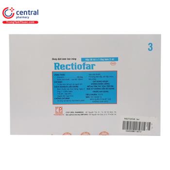 Thuốc Rectiofar 3ml - Thuốc nhuận tràng điều trị táo bón