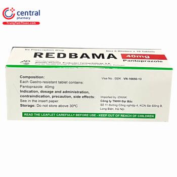 Thuốc Redbama 40mg: tác dụng-chỉ định, lưu ý khi sử dụng