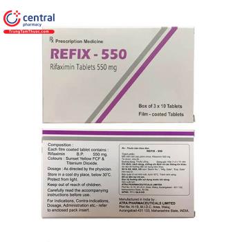[CHÍNH HÃNG] Thuốc Refix 550 điều trị hội chứng ruột kích thích