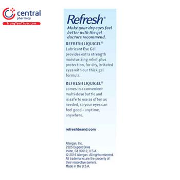 Thuốc Refresh Liquigel 15ml: Cách dùng – liều dùng, lưu ý khi sử dụng