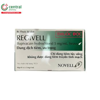 Thuốc Regivell 5mg/ml gây tê tủy sống tác dụng kéo dài