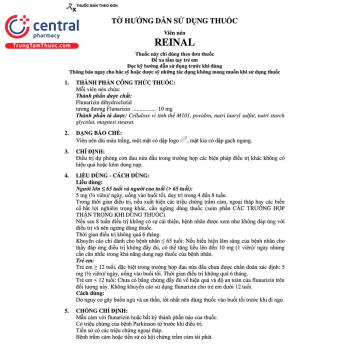 [CHÍNH HÃNG] Thuốc Reinal 10mg - điều trị đau nửa đầu