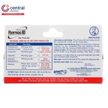 [CHÍNH HÃNG] Thuốc Remos IB trị ngứa, viêm da dị ứng, côn trùng cắn