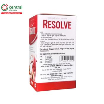Thuốc Resolve - Hỗ trợ hạn chế nguy cơ xơ vữa động mạch hiệu quả