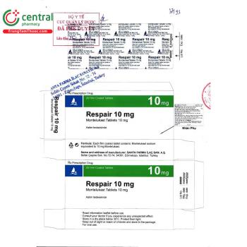 Thuốc Respair 10mg giúp phòng và điều trị bệnh hen suyễn hiệu quả