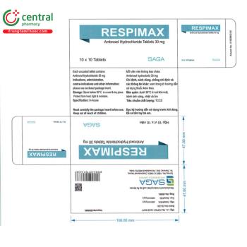 Thuốc Respimax 30 giúp tiêu đờm do viêm phế quản và viêm phổi