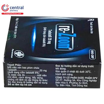 Thuốc Re-Zoom điều trị rối loạn cương dương: liều dùng, lưu ý
