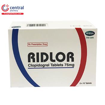 Thuốc Ridlor 75mg ngừa tai biến đông máu ở bệnh nhân nhồi máu cơ tim