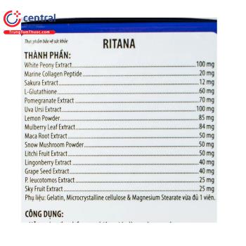 [CHÍNH HÃNG] Thuốc RiTANA Skin Whitening sáng da, mờ nám