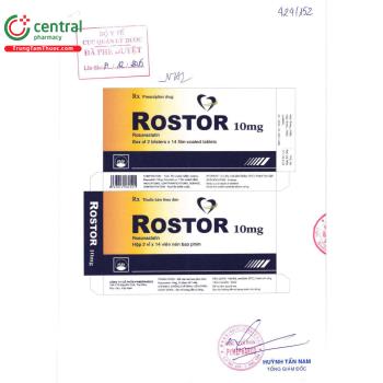 Thuốc Rostor 10mg điều trị tăng cholesterol máu nguyên phát