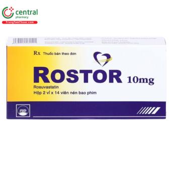 Thuốc Rostor 10mg điều trị tăng cholesterol máu nguyên phát