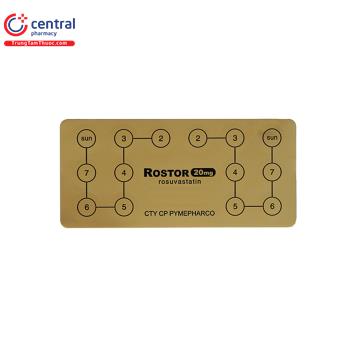 Thuốc Rostor 20mg Pymepharco giúp hạ cholesterol máu nguyên phát
