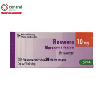 Thuốc Roswera 10mg điều trị tăng cholesterol máu nguyên phát