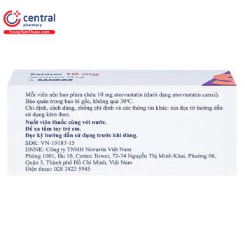 [CHÍNH HÃNG] Thuốc Rotacor 10mg - Giúp hạ mỡ máu hiệu quả