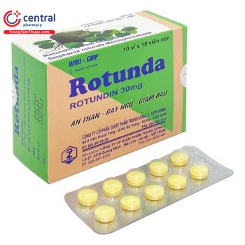 Thuốc Rotunda (Rotundin 30mg) điều trị mất ngủ hiệu quả