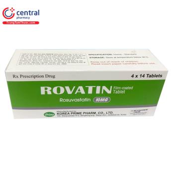 [CHÍNH HÃNG] Thuốc Rovatin 10mg - điều trị tăng cholesterol máu