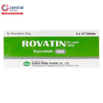 [CHÍNH HÃNG] Thuốc Rovatin 10mg - điều trị tăng cholesterol máu