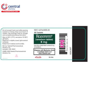 [CHÍNH HÃNG] Thuốc điều trị mất ngủ Rozerem 8mg: chỉ định, lưu ý