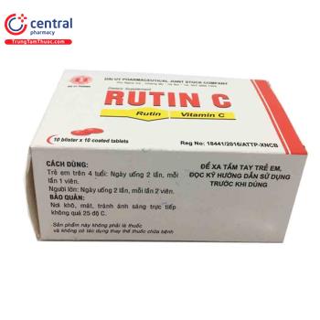[CHÍNH HÃNG] Thuốc Rutin C Đại Uy: cung cấp Rutin và Vitamin C