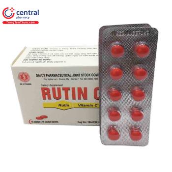 [CHÍNH HÃNG] Thuốc Rutin C Đại Uy: cung cấp Rutin và Vitamin C