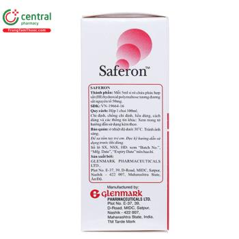 Thuốc Saferon syrup điều trị tình trạng thiếu máu do thiếu sắt