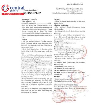 [CHÍNH HÃNG] Thuốc cốm tiêu trĩ Safinarpluz: tác dụng, giá bán