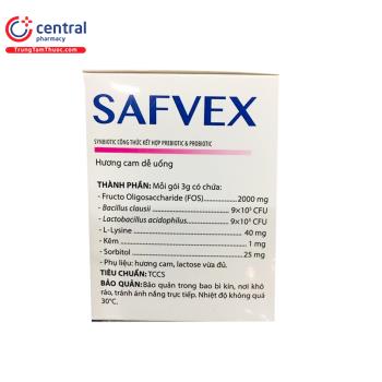 [CHÍNH HÃNG] Thuốc Safvex tăng cường sức khoẻ hệ tiêu hoá