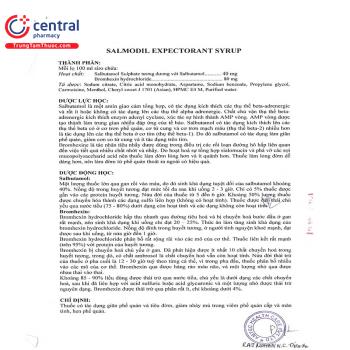 Thuốc Salmodil Expectorant Syrup - Thuốc làm giãn cơ trơn phế quản