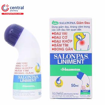 Thuốc Salonpas Liniment 50ml - Dầu xoa giảm đau, kháng viêm hiệu quả