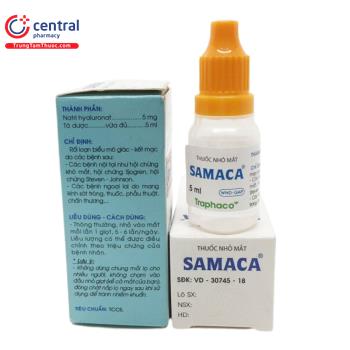 Thuốc nhỏ mắt Samaca điều trị rối loạn biểu mô giác mạc - kết mạc
