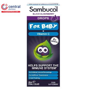 Thuốc Sambucol For Baby bổ sung dưỡng chất cho bé yêu khỏe mạnh