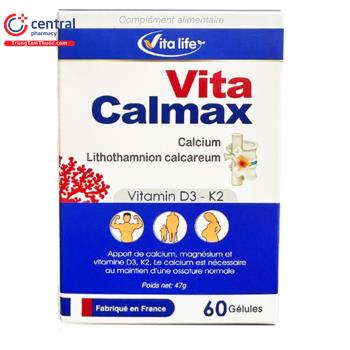 Thuốc Vita Calmax bổ sung dưỡng chất như canxi, magie,.. cho cơ thể