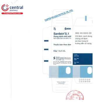 Thuốc Sanlein 0.1 - thuốc nhỏ mắt điều trị rối loạn biểu mô giác mạc