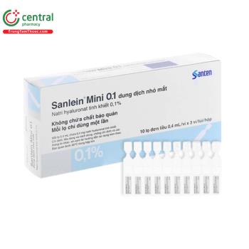 Thuốc Sanlein Mini 0.1 - điều trị rối loạn biểu mô kết-giác mạc