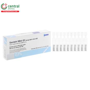 Thuốc Sanlein Mini 0.1 - điều trị rối loạn biểu mô kết-giác mạc