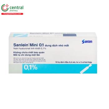 Thuốc Sanlein Mini 0.1 - điều trị rối loạn biểu mô kết-giác mạc