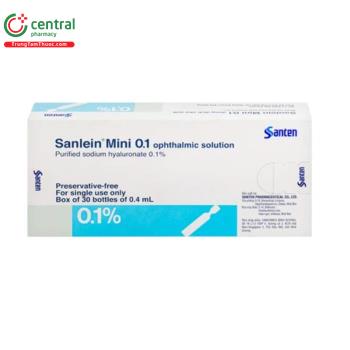 Thuốc Sanlein Mini 0.1 - điều trị rối loạn biểu mô kết-giác mạc