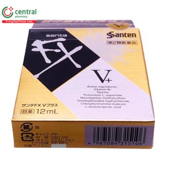 Thuốc nhỏ mắt Sante FX V+ 12ml của Nhật giảm khô mắt, mỏi mắt, nhức mắt