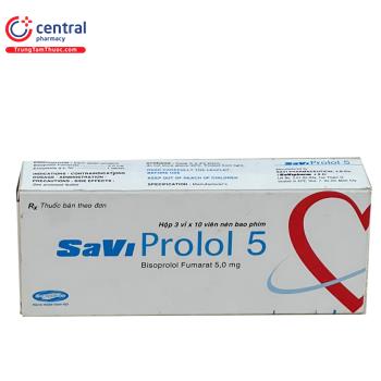 [CHÍNH HÃNG] Thuốc Savi Prolol 5: tác dụng, chỉ định, liều dùng