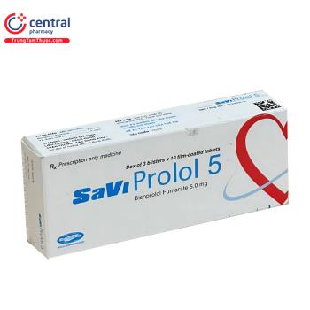 [CHÍNH HÃNG] Thuốc Savi Prolol 5: tác dụng, chỉ định, liều dùng