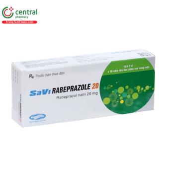 Thuốc Savi Rabeprazole 20 điều trị loét dạ dày lành tính hoạt động