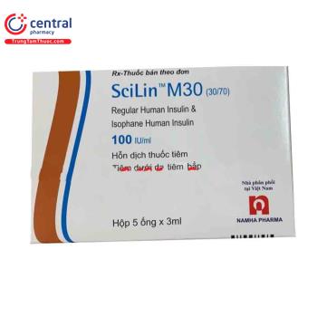 [CHÍNH HÃNG] Thuốc Scilin M30 100IU/ml 10ml - Điều trị đái tháo đường