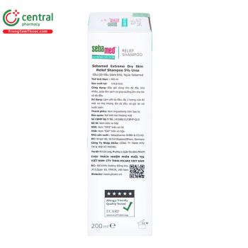 Dầu gội đầu giảm gàu Extreme Dry Skin Relief Shampoo 5% Urea Sebamed 200ml