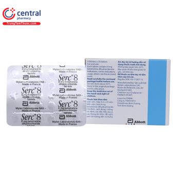 Thuốc Serc 8mg điều trị chóng mặt do nguyên nhân tiền đình