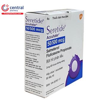 [CHÍNH HÃNG] Thuốc Seretide Accuhaler 50/500mcg điều trị hen phế quản