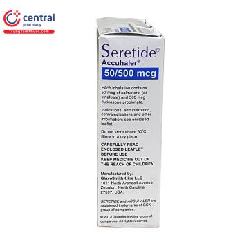 [CHÍNH HÃNG] Thuốc Seretide Accuhaler 50/500mcg điều trị hen phế quản