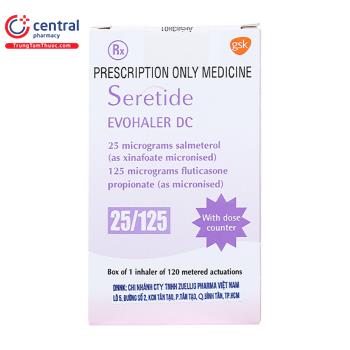 Thuốc Seretide Evohaler DC 25/125 điều trị các bệnh đường hô hấp